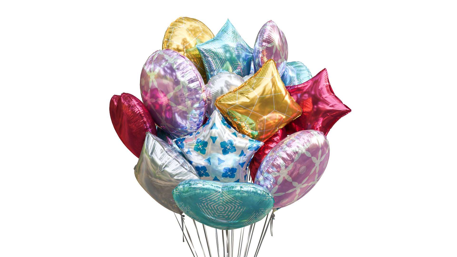 Foiled Inflatable Glossy Balloons 3D Model - TurboSquid 2348846