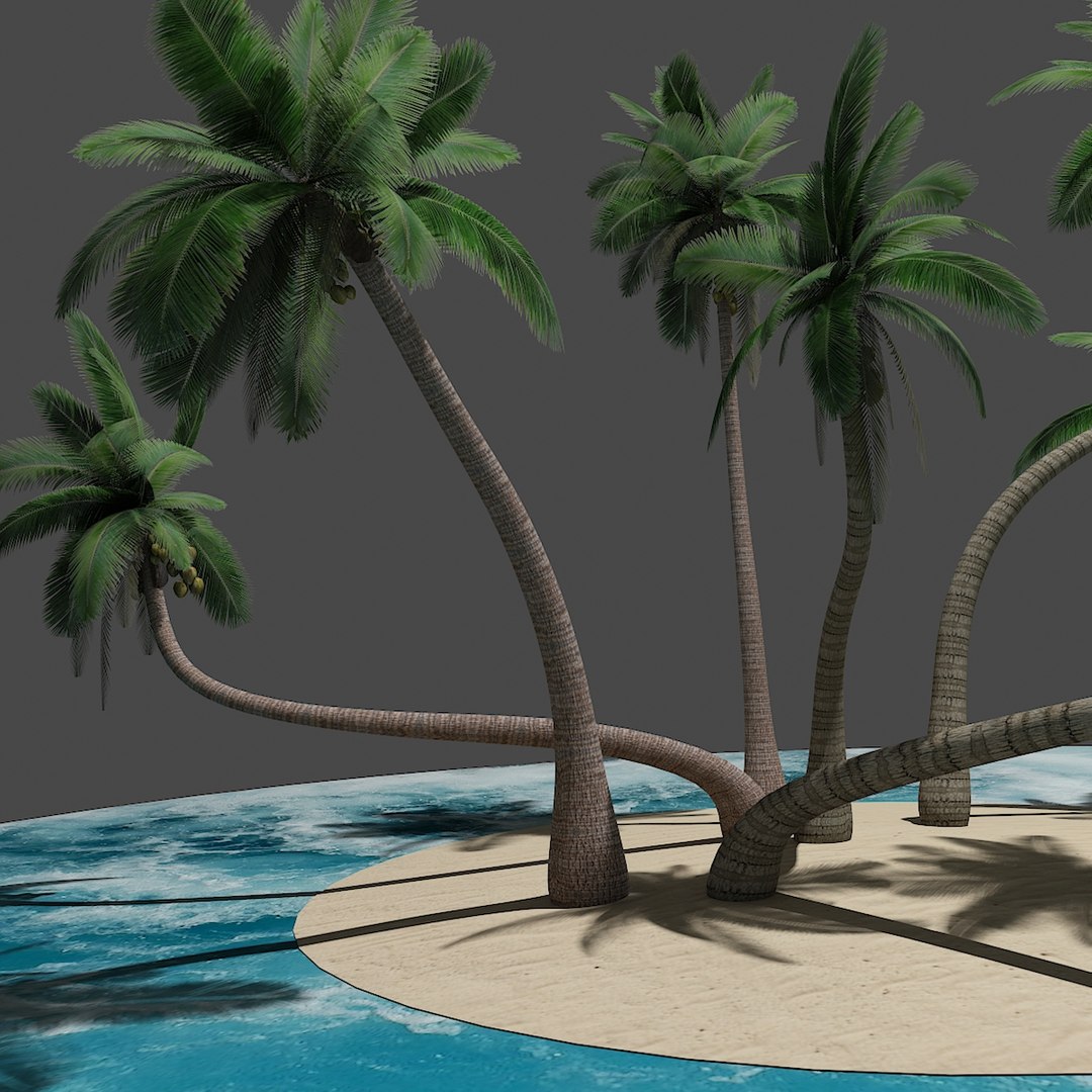 3d coconut tree model