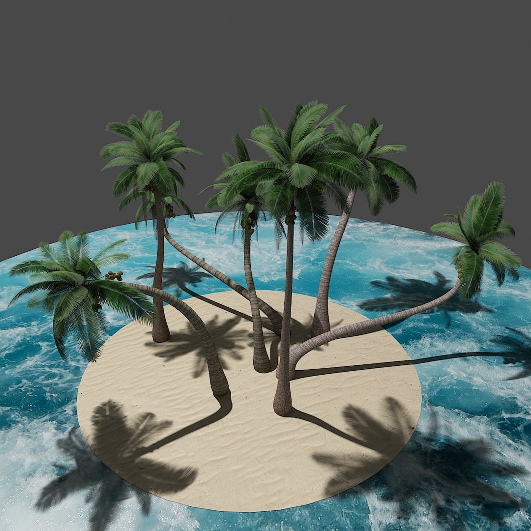 3d coconut tree model
