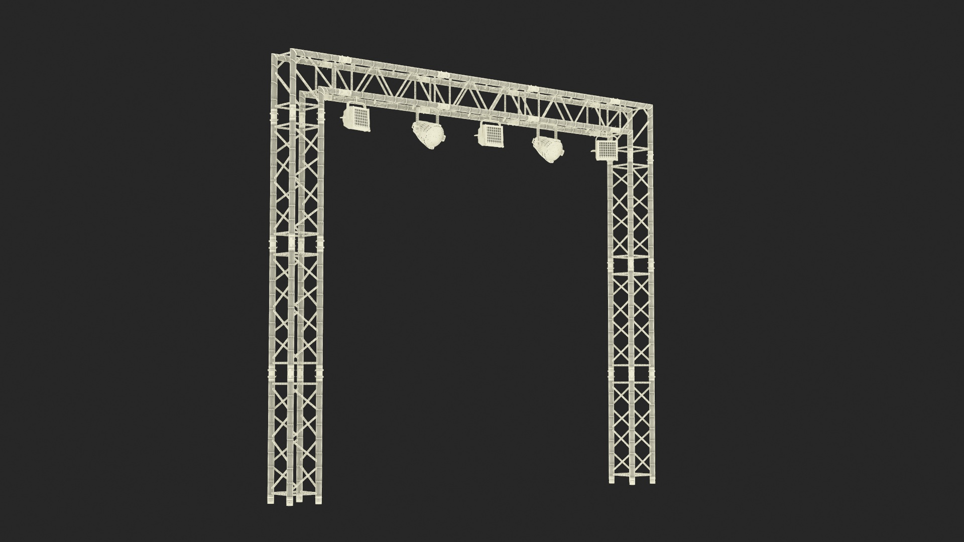 Square Truss Modular Light System 3D Model - TurboSquid 2264864