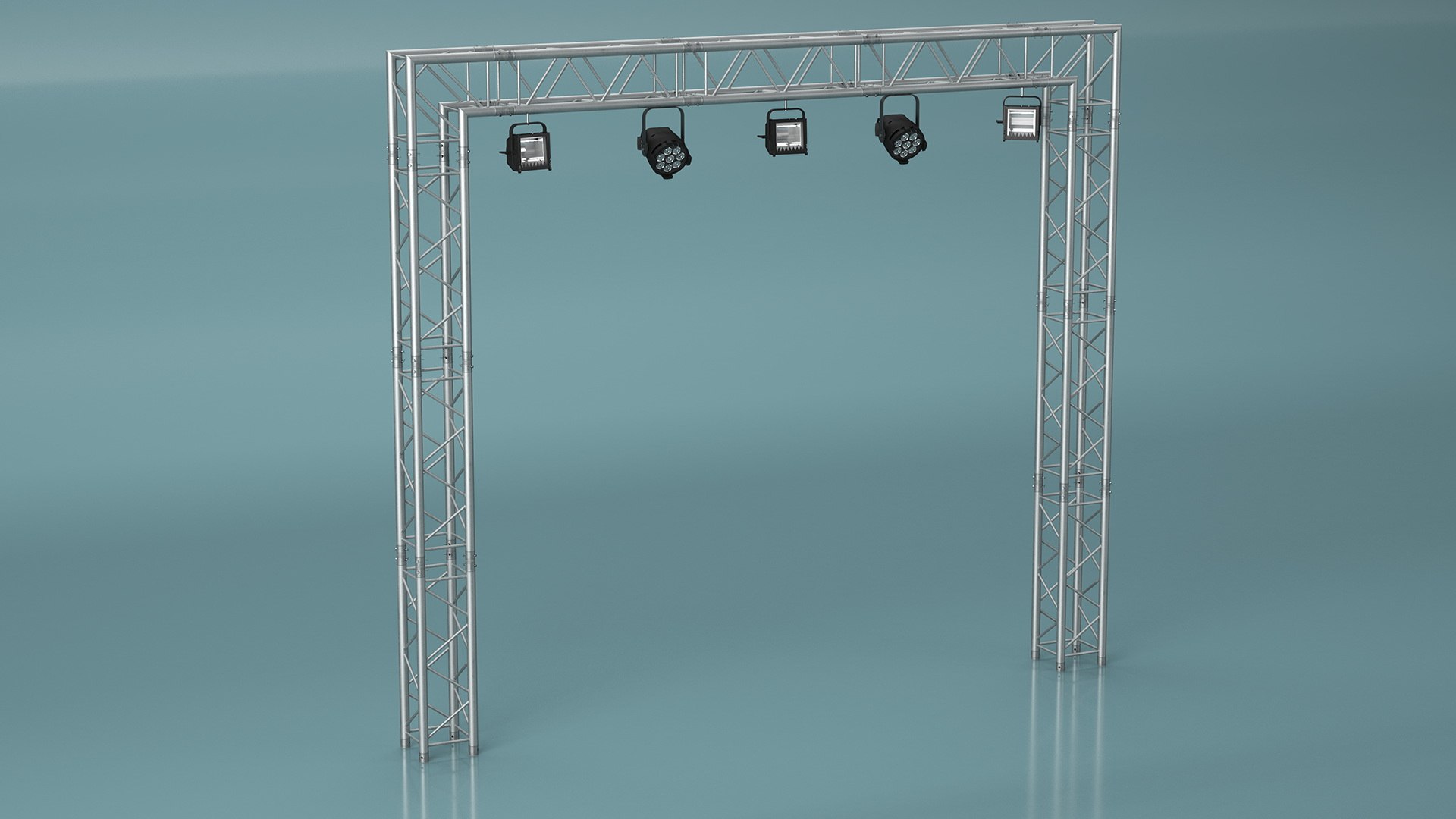 Square Truss Modular Light System 3D Model - TurboSquid 2264864