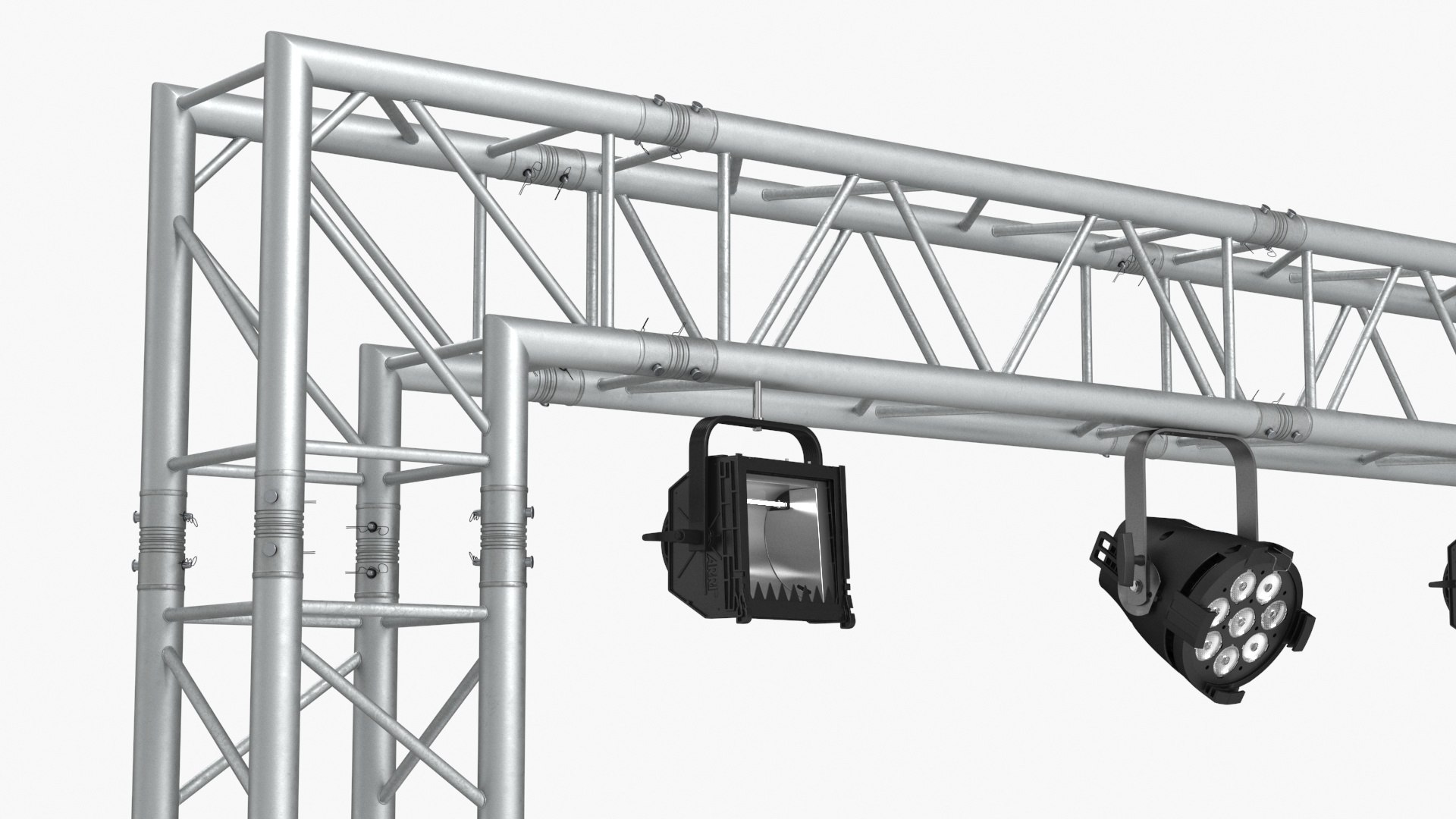 Square Truss Modular Light System 3D Model - TurboSquid 2264864
