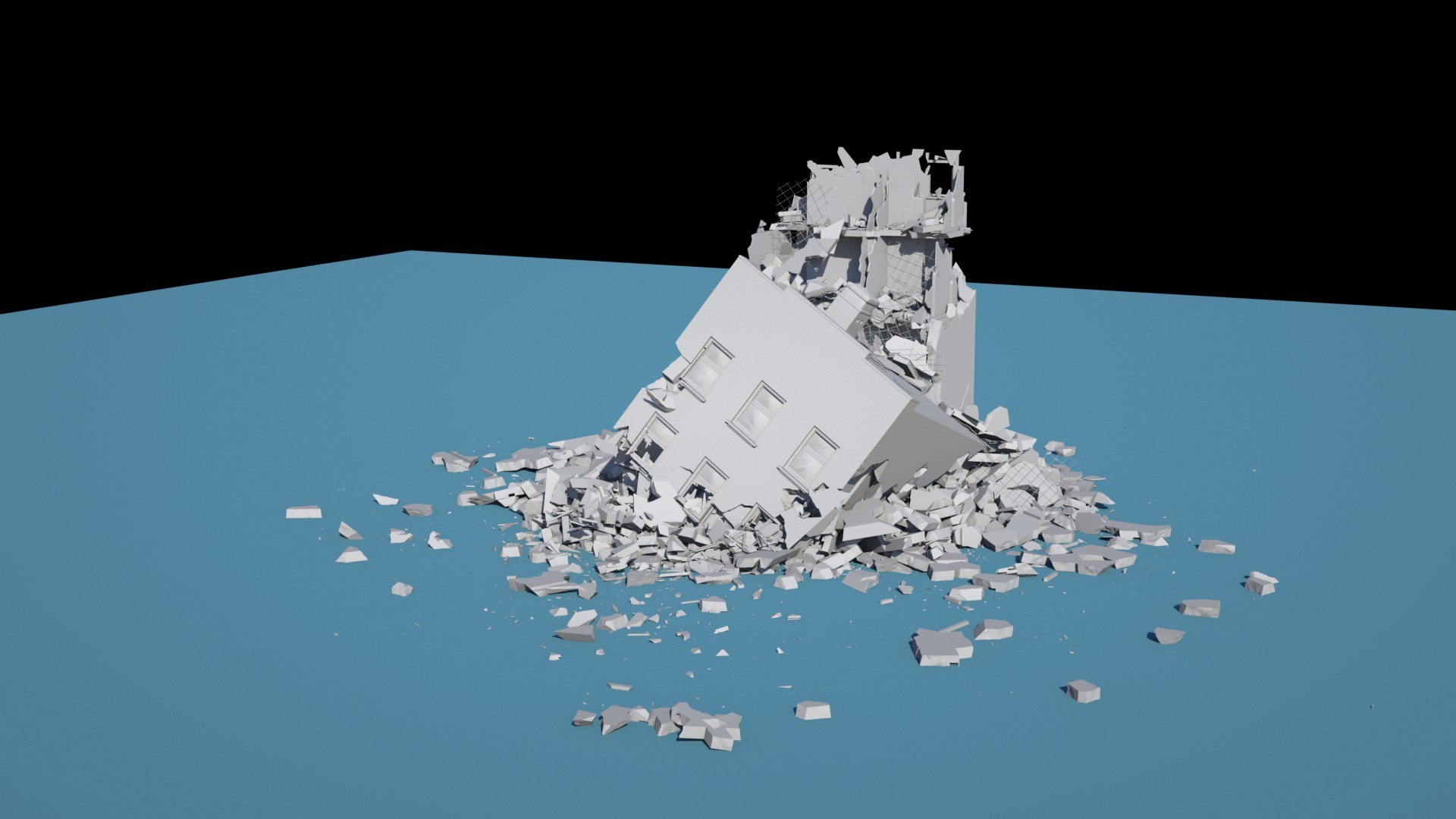 Collapsed Building Concrete 3D Model - TurboSquid 1636870