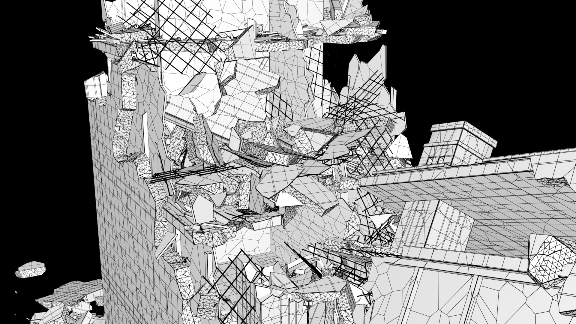 Collapsed Building Concrete 3D Model - TurboSquid 1636870