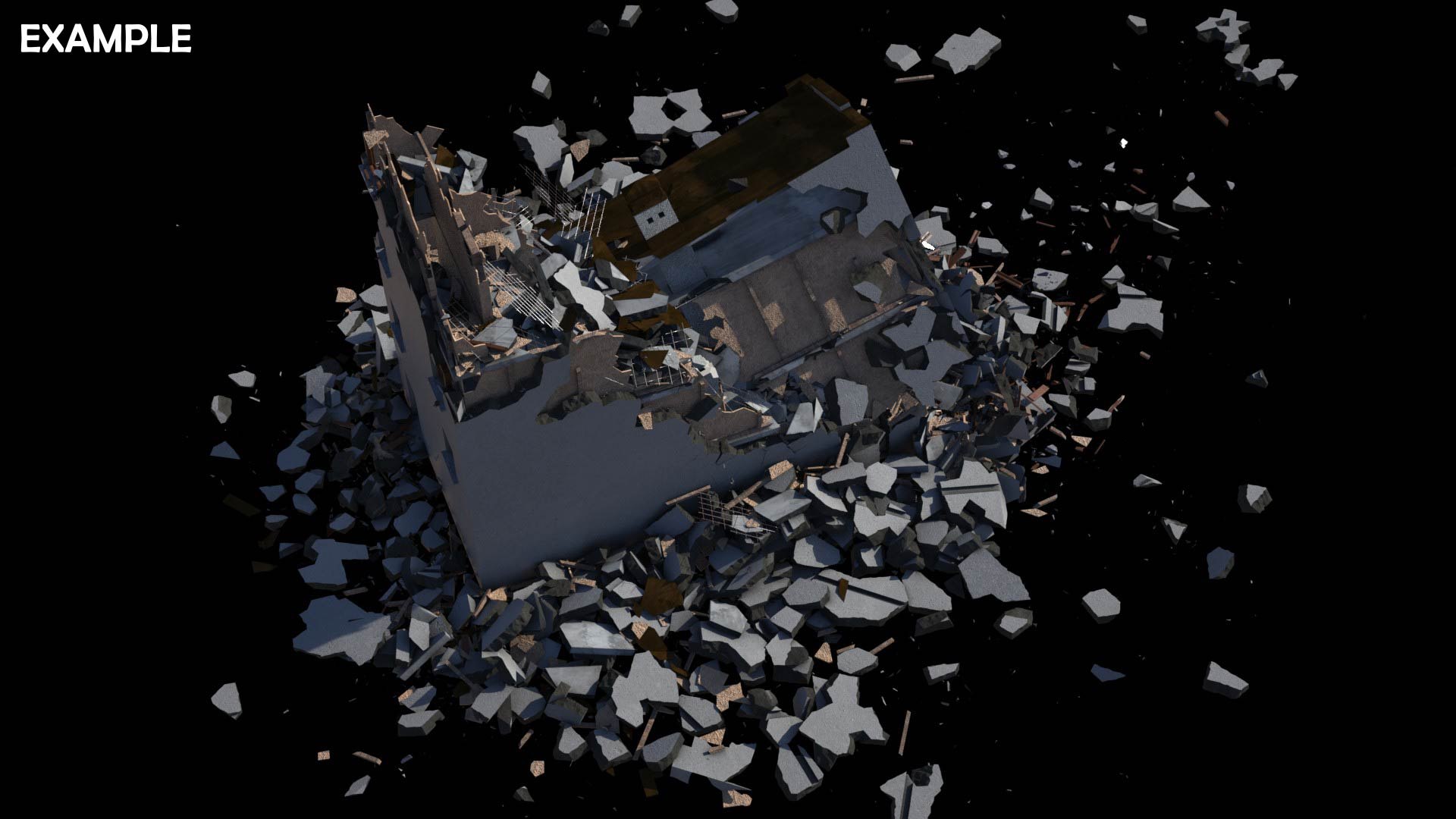 Collapsed Building Concrete 3D Model - TurboSquid 1636870