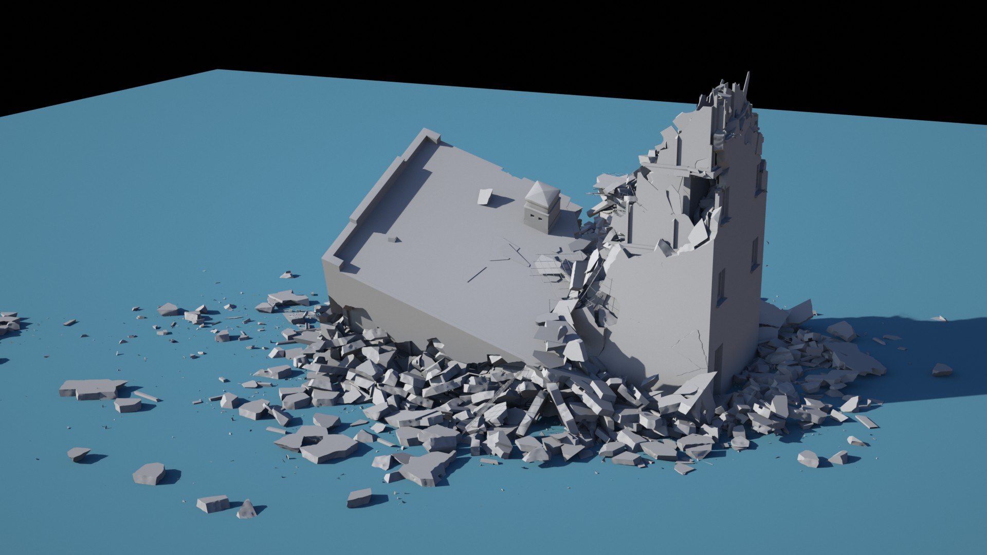 Collapsed Building Concrete 3D Model - TurboSquid 1636870