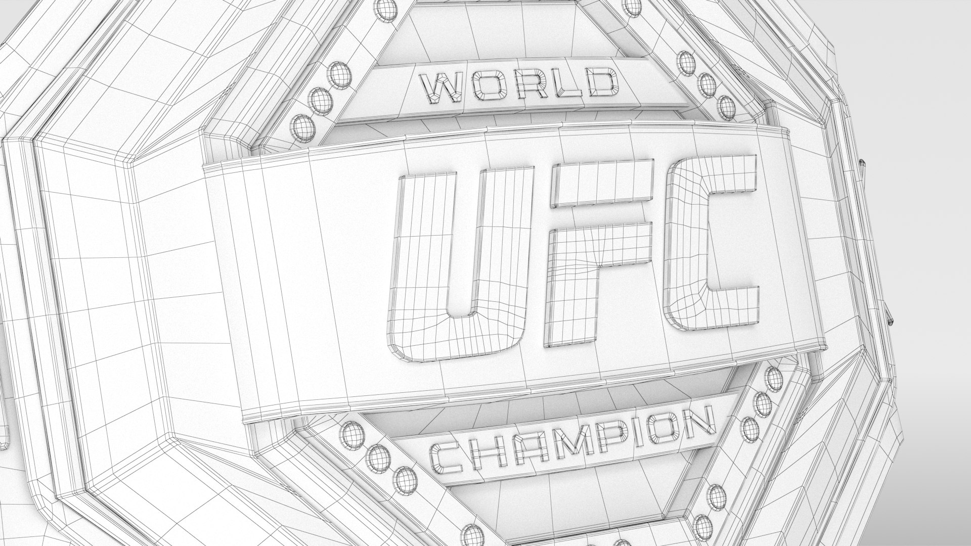 Realistic Ufc Champion Belt 3D Model - TurboSquid 1475436