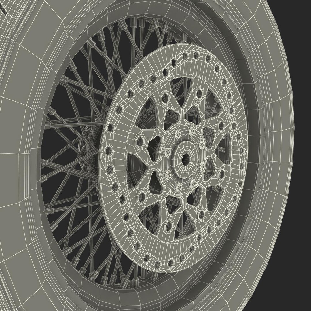 3d motorcycle wheel
