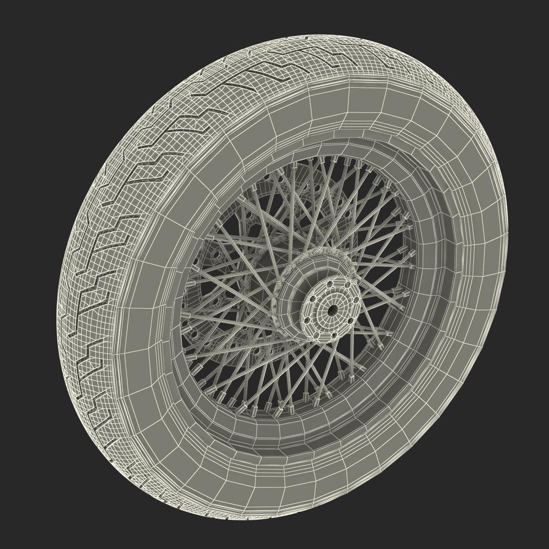 3d motorcycle wheel
