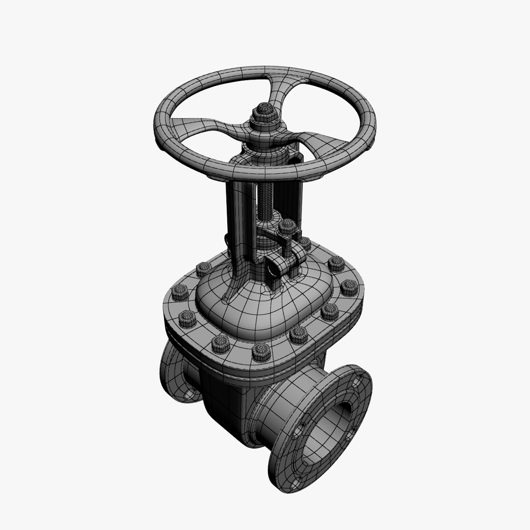 Gate valve 3D - TurboSquid 1160805