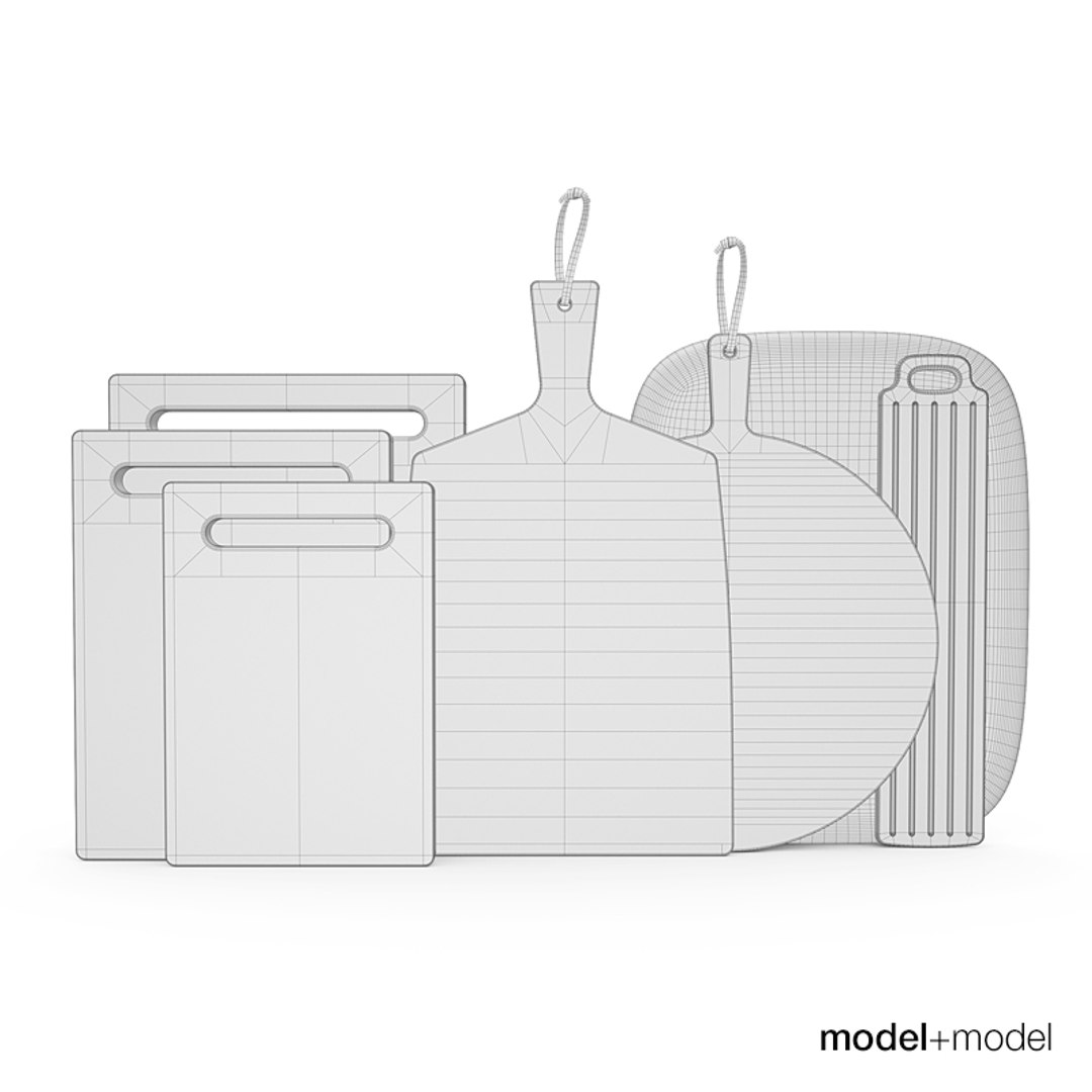 3d model wooden chopping boards