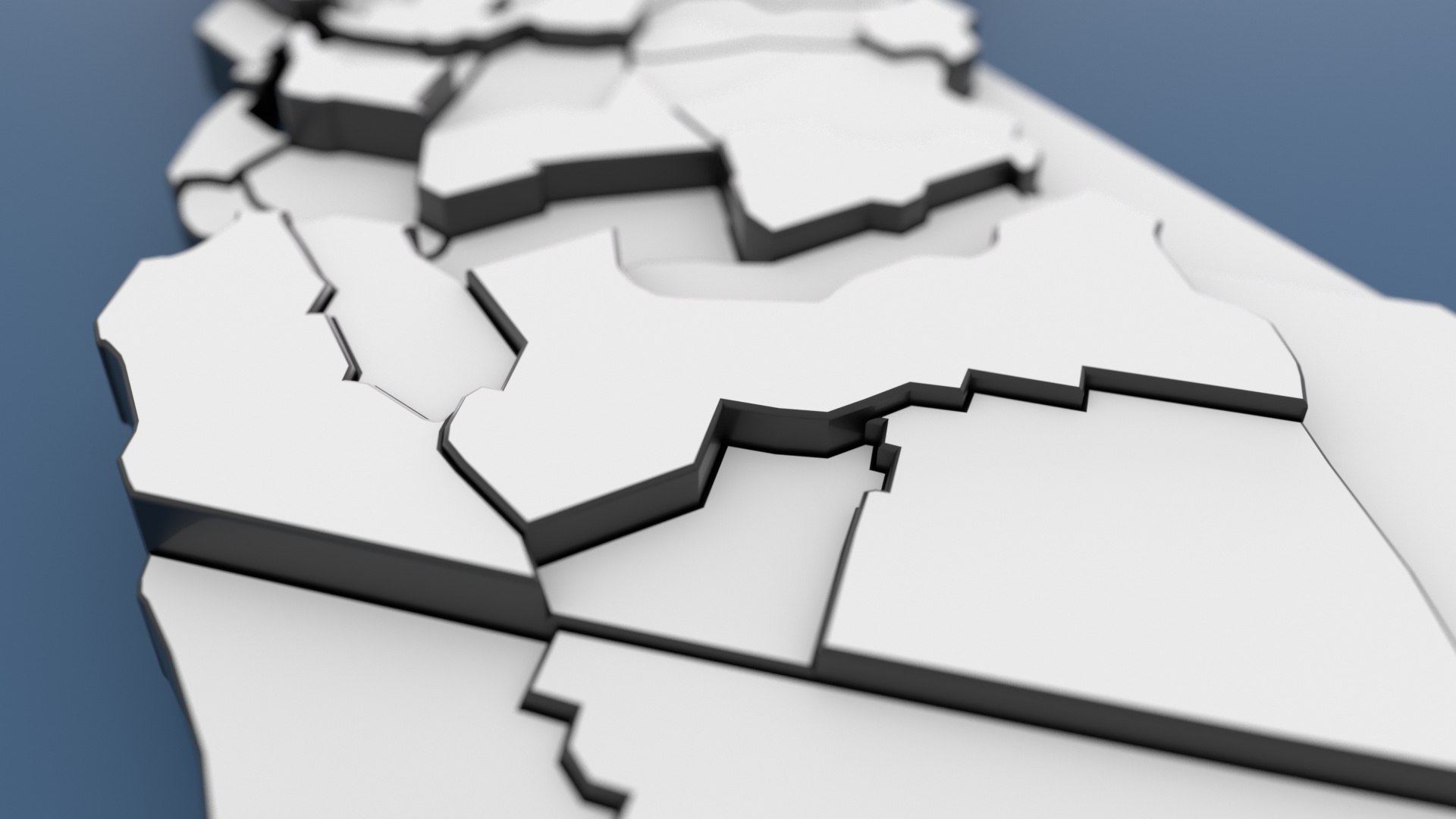 California Counties - Map Of United States Of America USA 3D ...