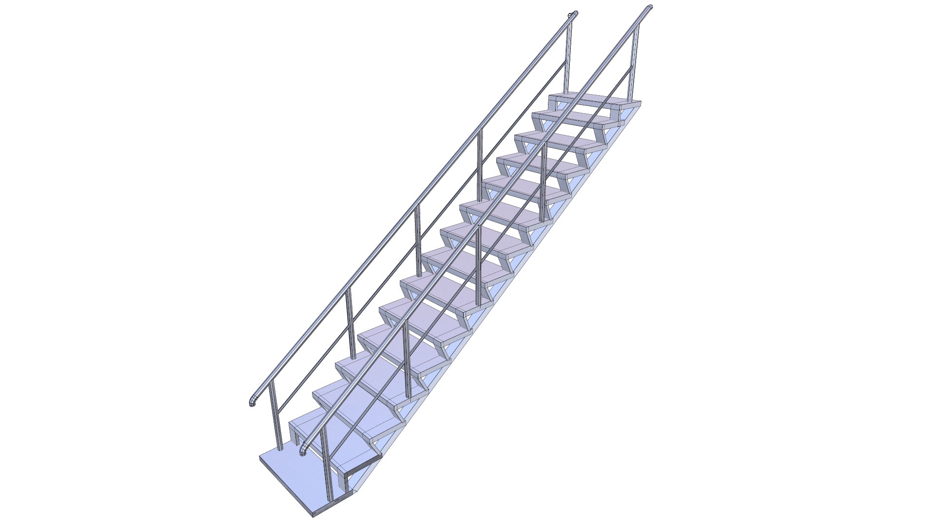 3D Stair 1 Model - TurboSquid 2131515