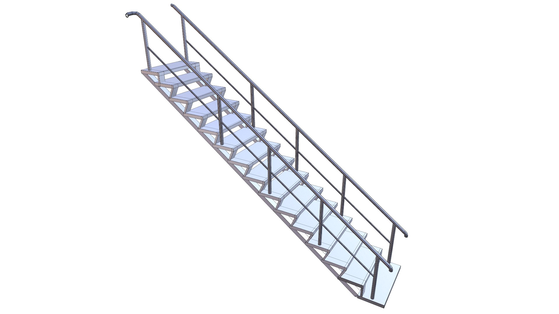 3D Stair 1 Model - TurboSquid 2131515
