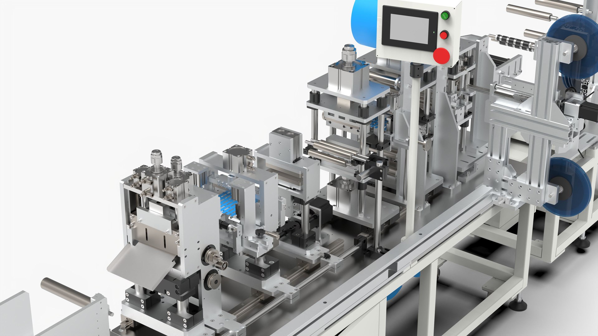 3D Model Automatic Lithium Battery Powered Tab Forming Machine ...