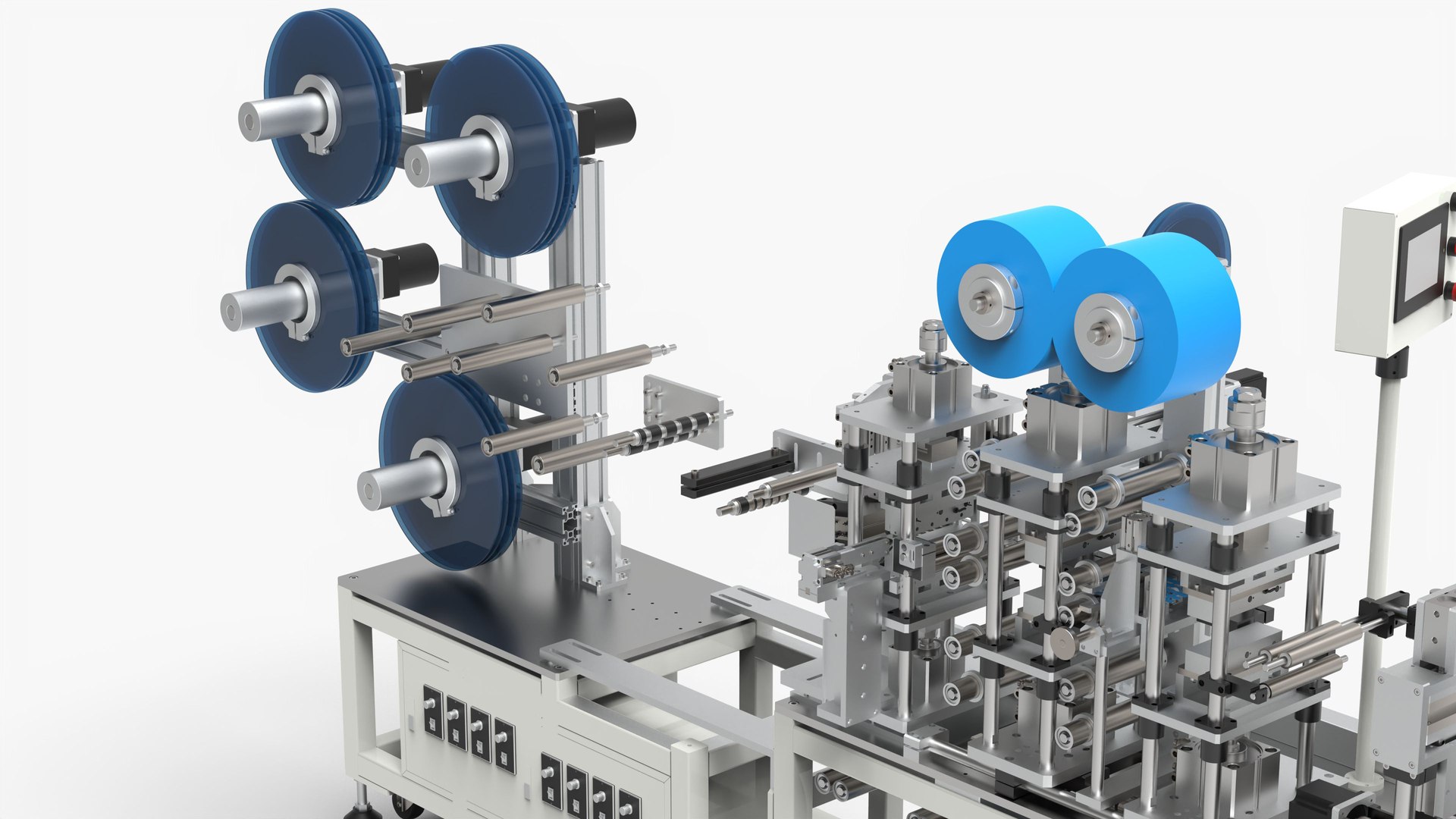 3D Model Automatic Lithium Battery Powered Tab Forming Machine ...