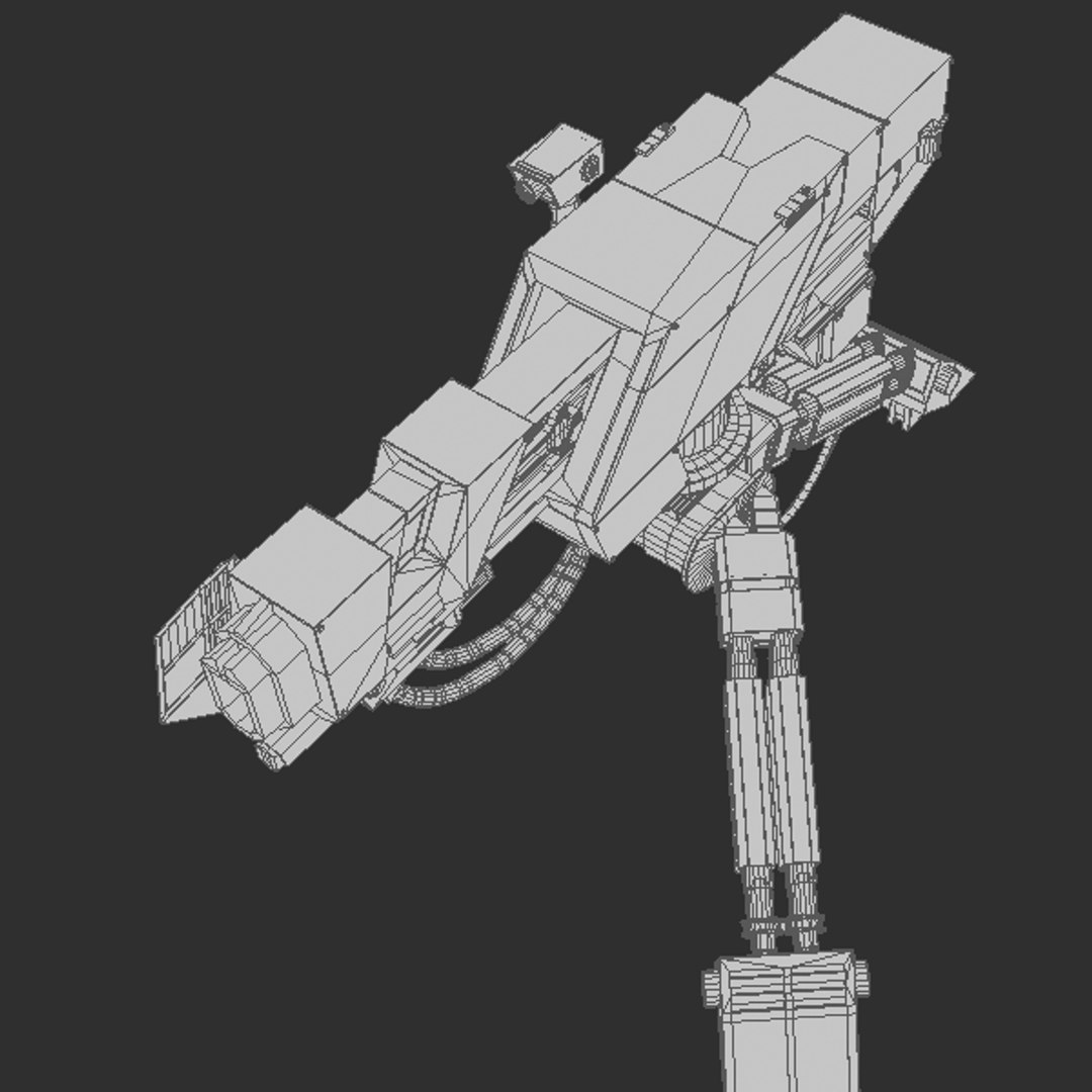 Sci-fi Sentry Gun 3d Max