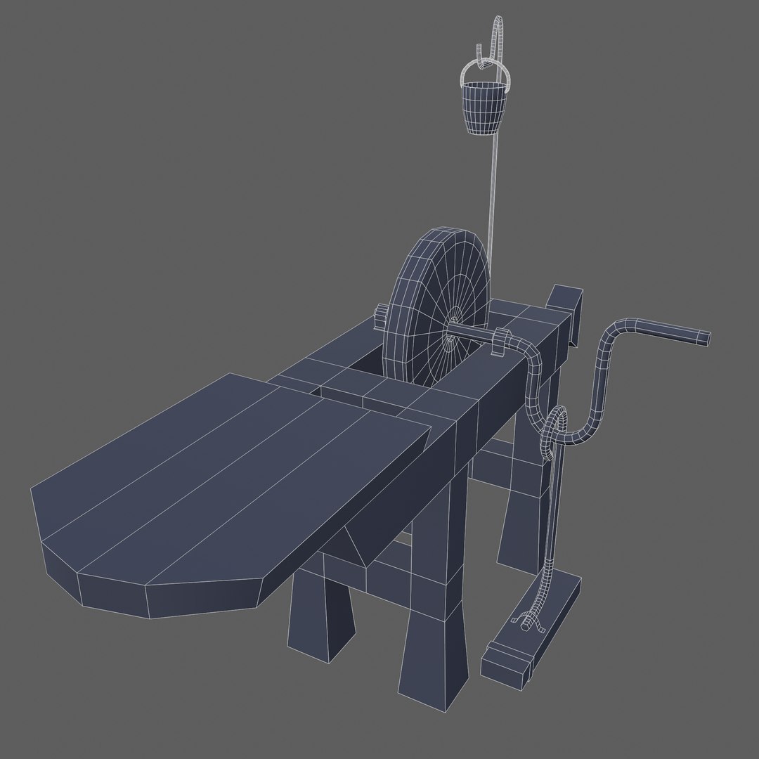 Grindstone medieval 3D model - TurboSquid 1393391