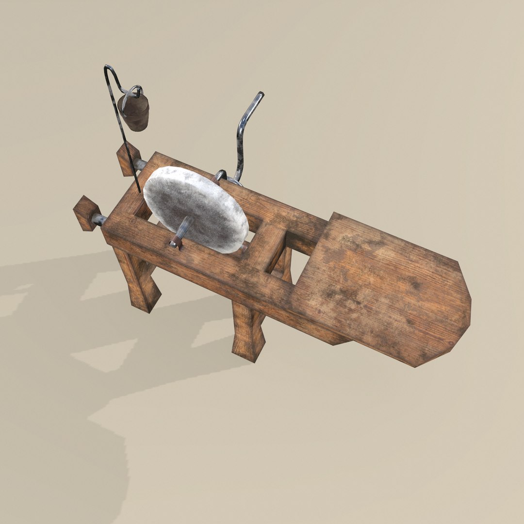Grindstone medieval 3D model - TurboSquid 1393391