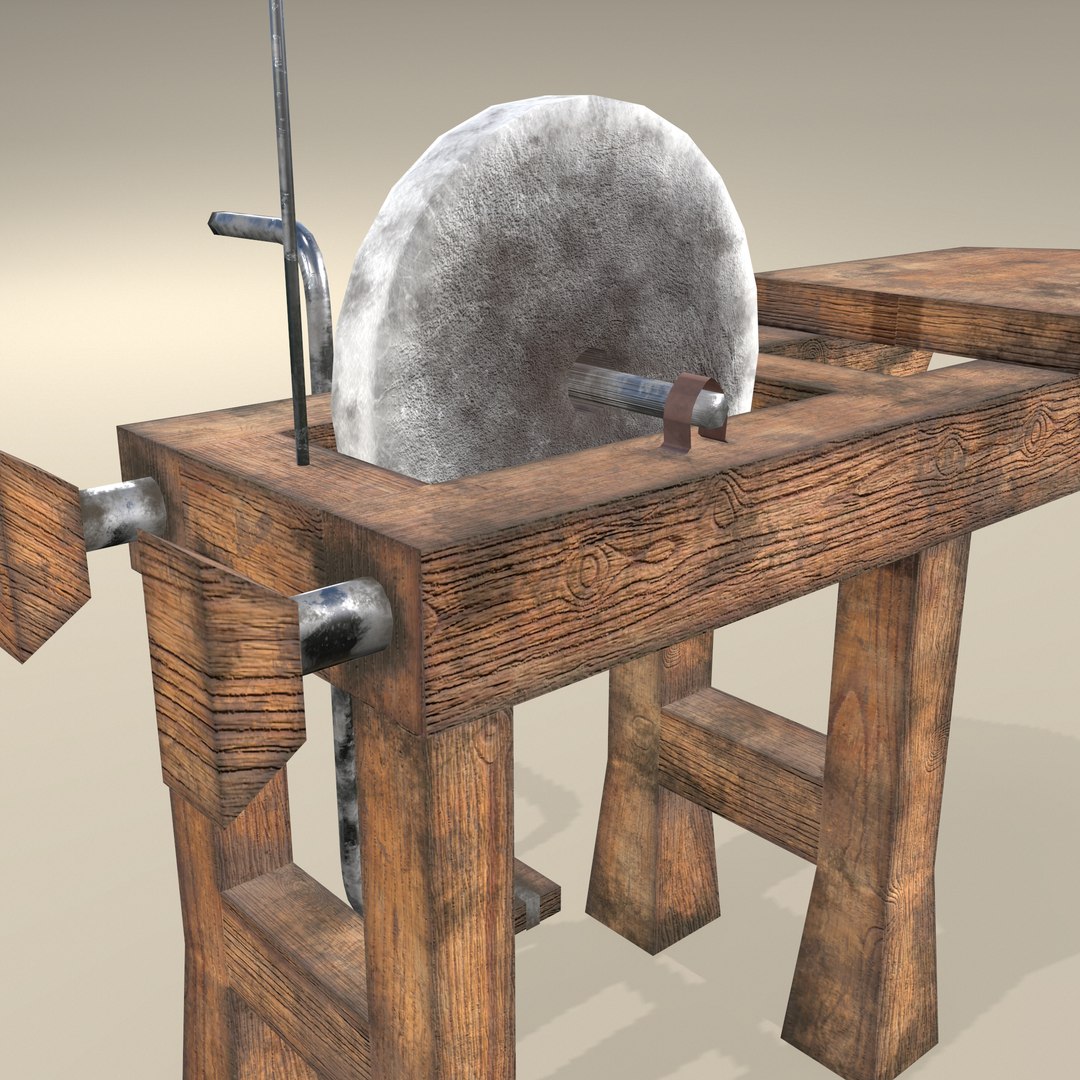 Grindstone medieval 3D model - TurboSquid 1393391