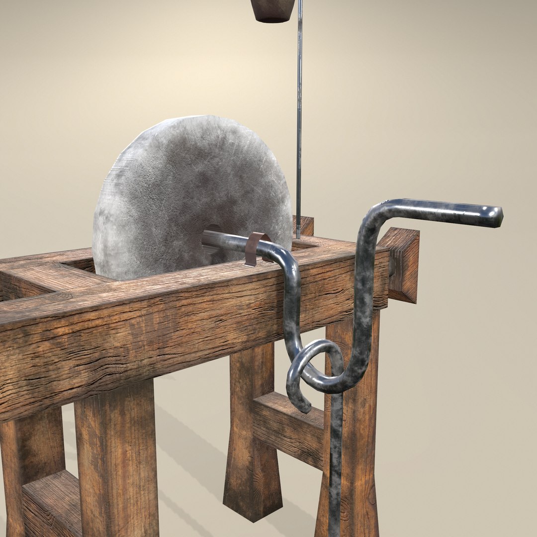 Grindstone medieval 3D model - TurboSquid 1393391
