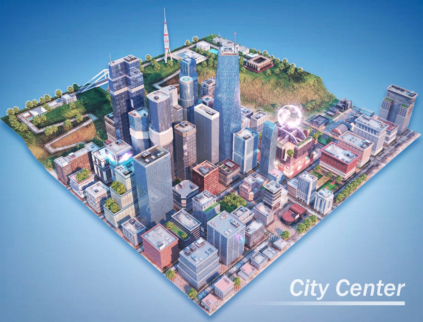 3D Downtown 70 MODELS Low Poly Model - TurboSquid 1724801