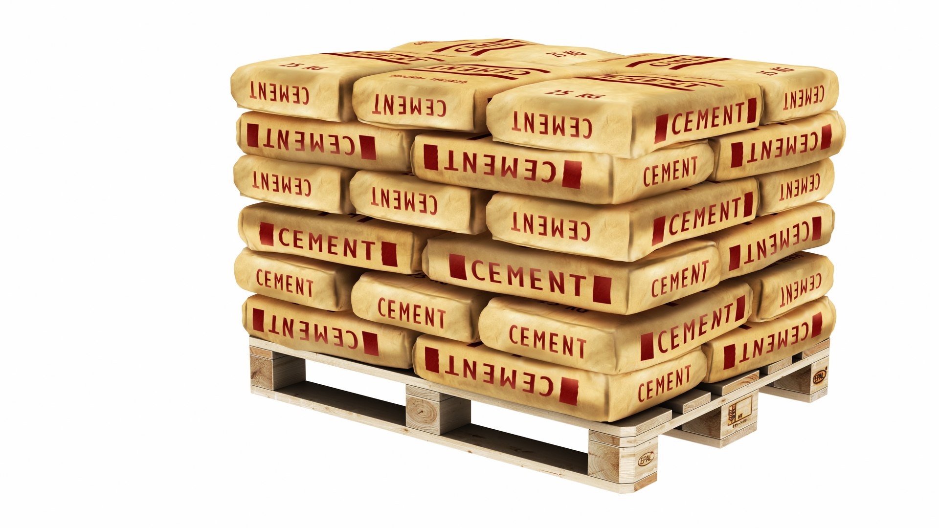 3D Model Pallet Cement Bag - TurboSquid 1820665