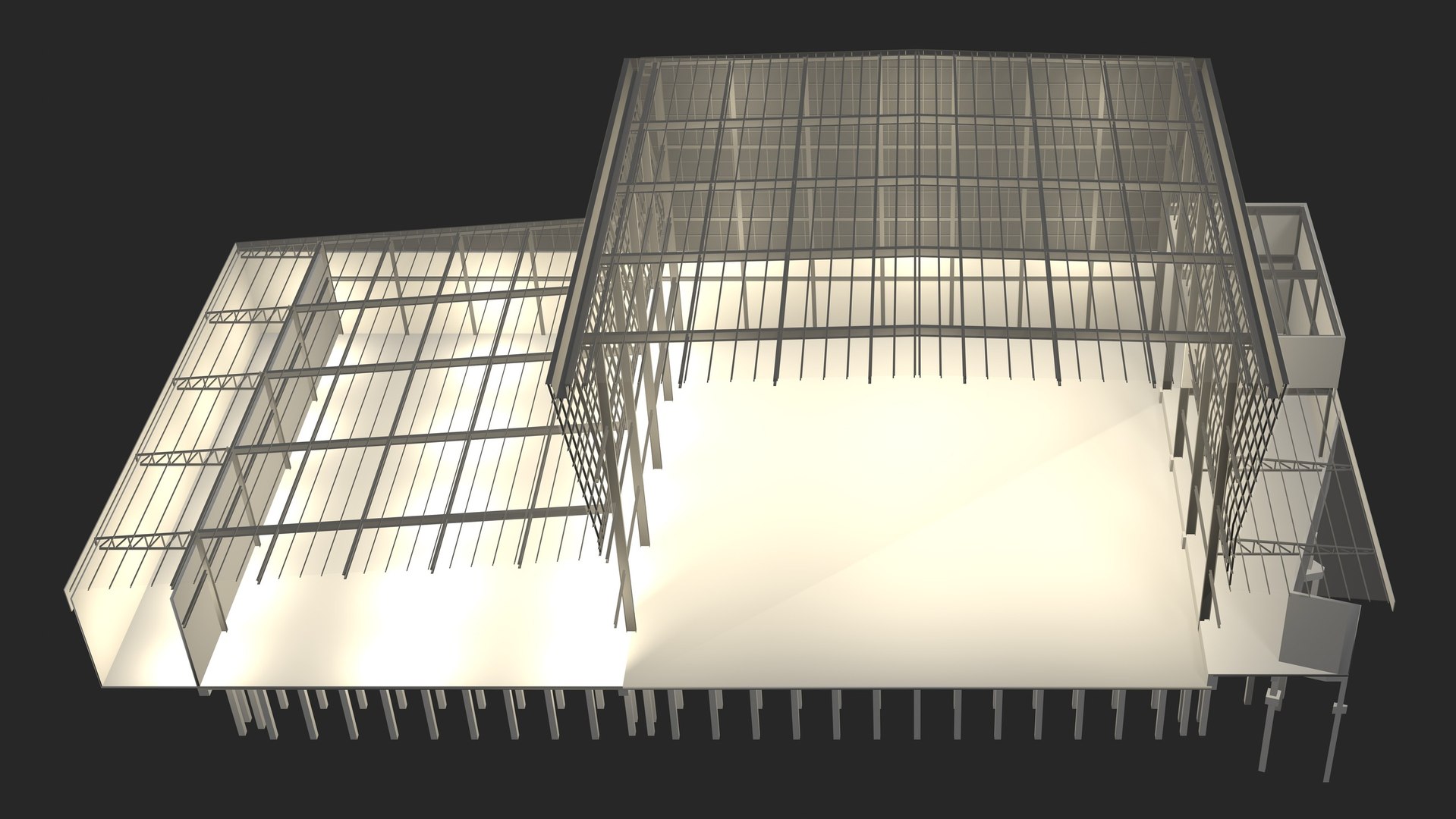 Factory Building In Section Cut 24ZZ36 3D Model - TurboSquid 2313576