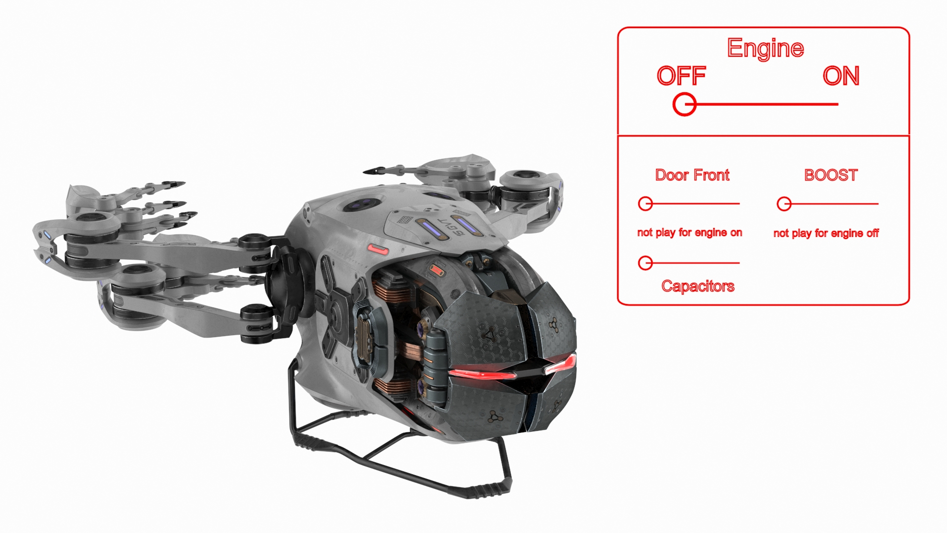 3D Sci Fi Space Loader Rigged - TurboSquid 2349829
