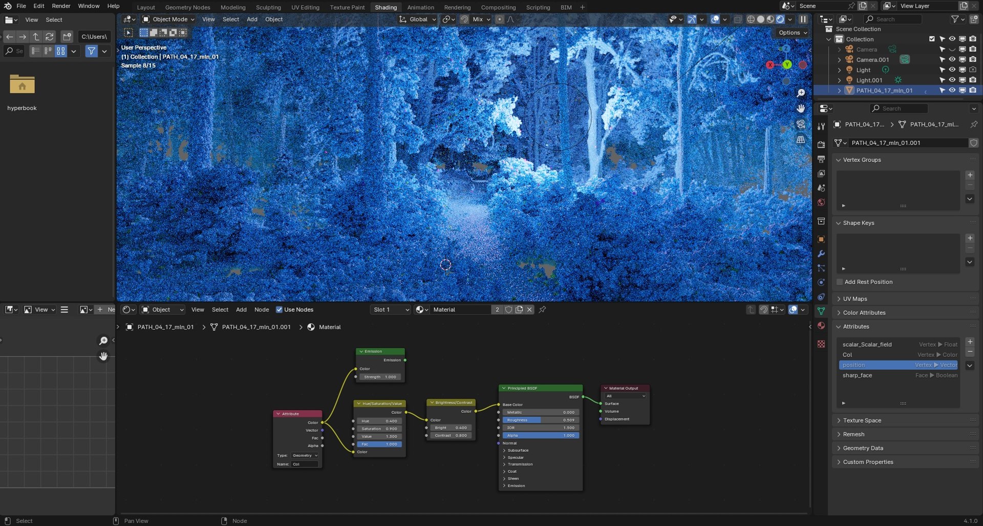 3D Forest Path - Point Cloud - TurboSquid 2240406