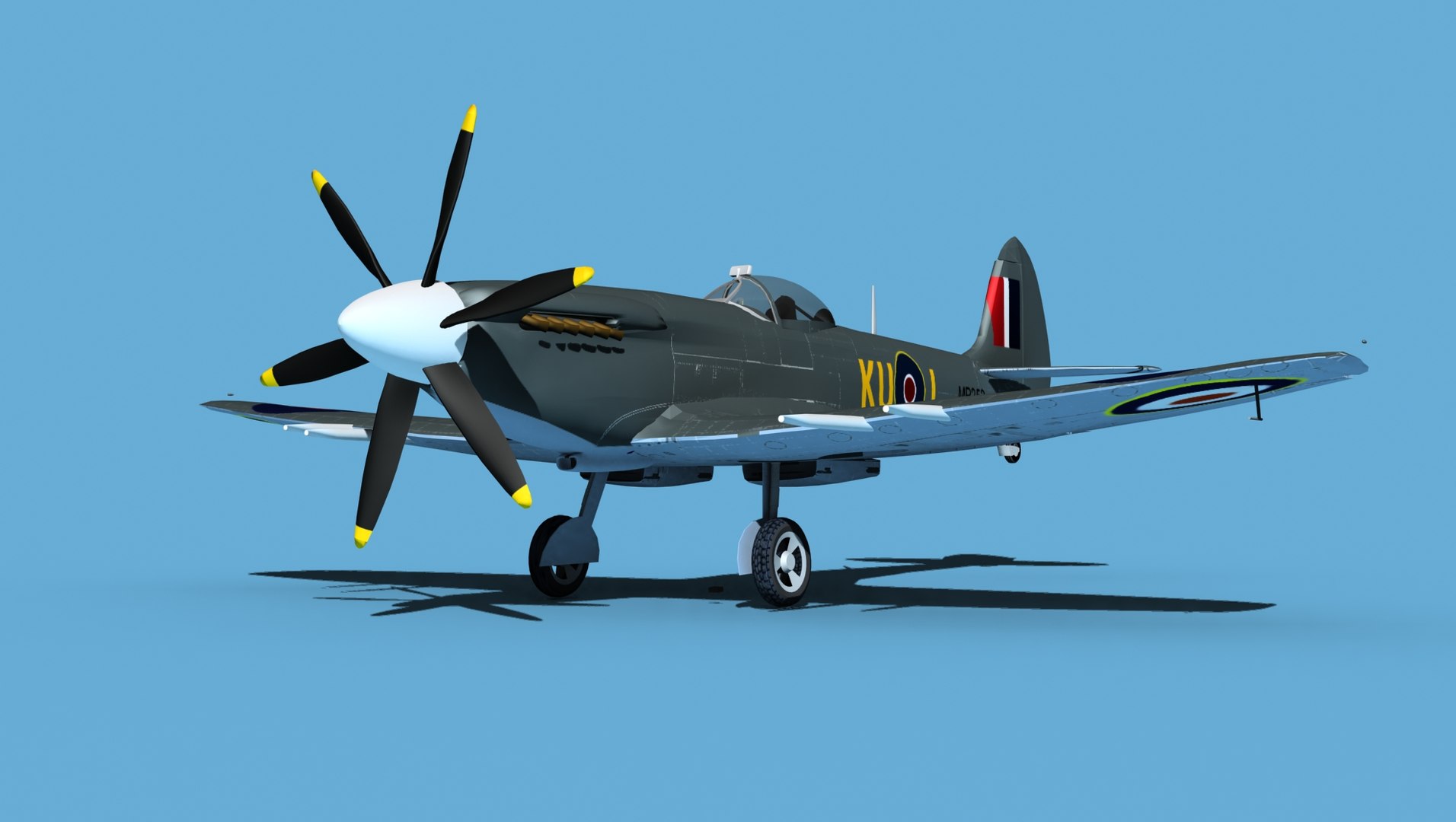 Supermarine Spitfire Mk XXIII V01 3D Model - TurboSquid 1926320