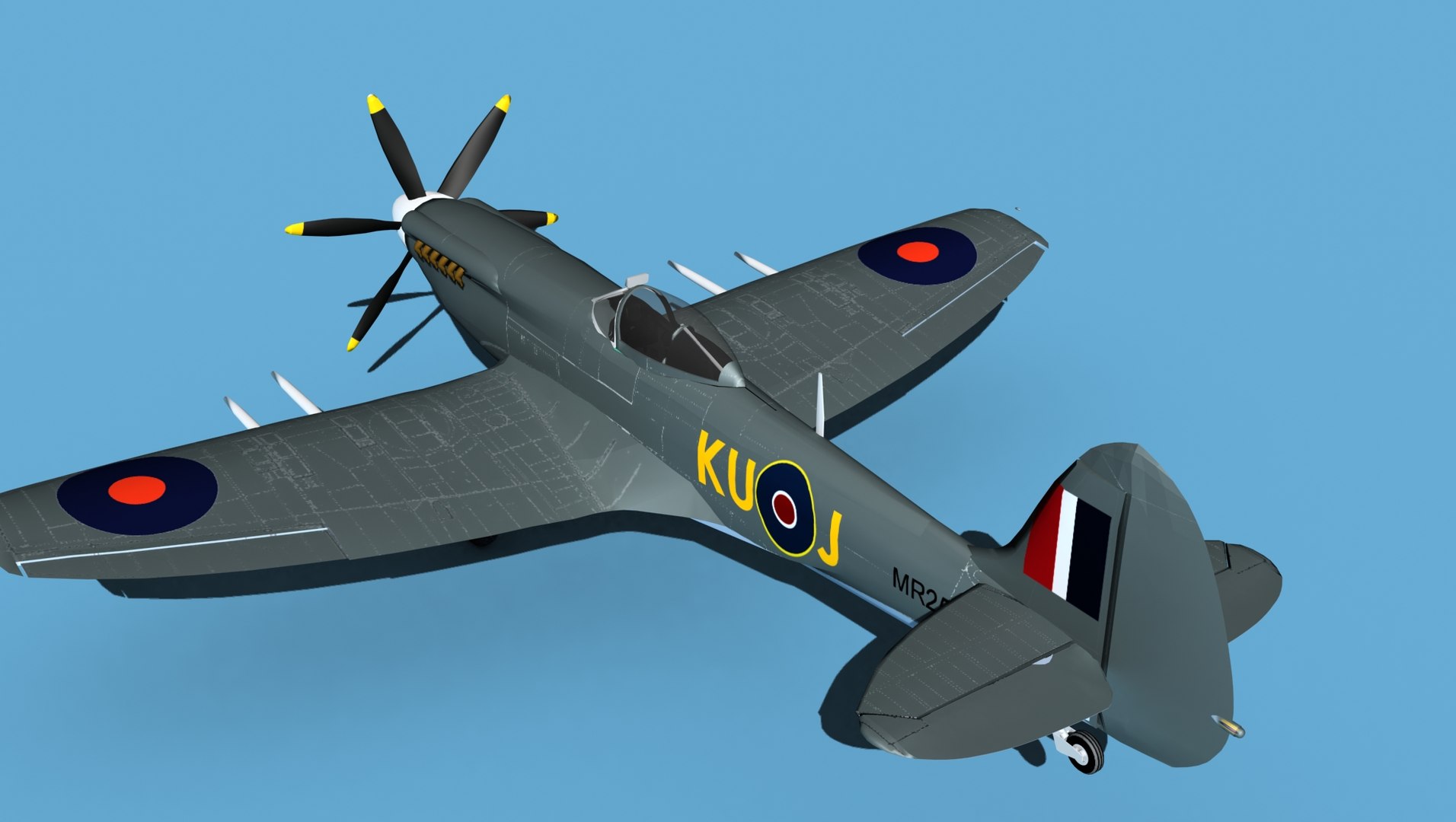 Supermarine Spitfire Mk XXIII V01 3D Model - TurboSquid 1926320