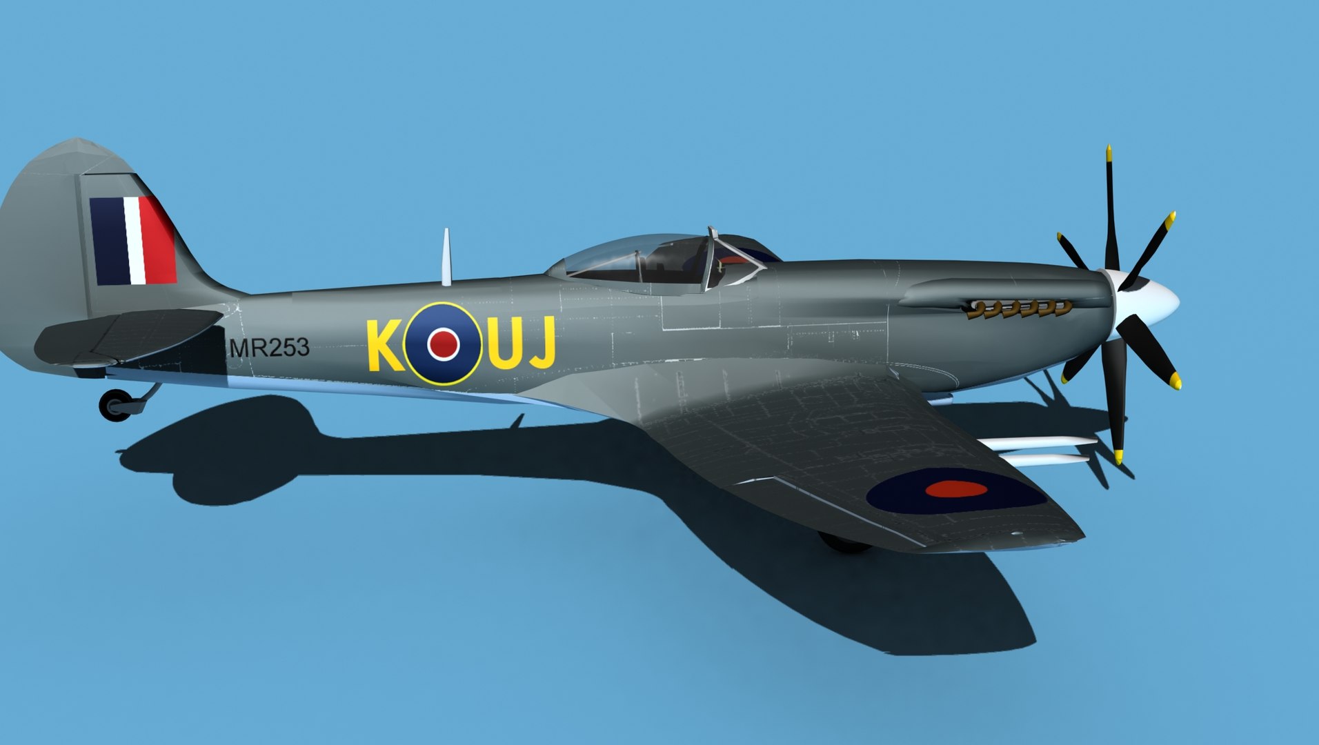 Supermarine Spitfire Mk XXIII V01 3D Model - TurboSquid 1926320