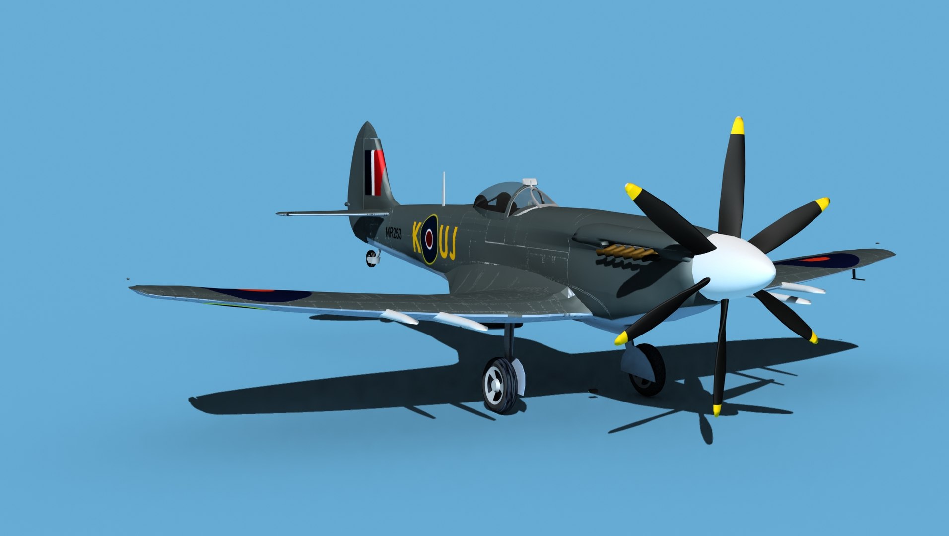 Supermarine Spitfire Mk XXIII V01 3D Model - TurboSquid 1926320