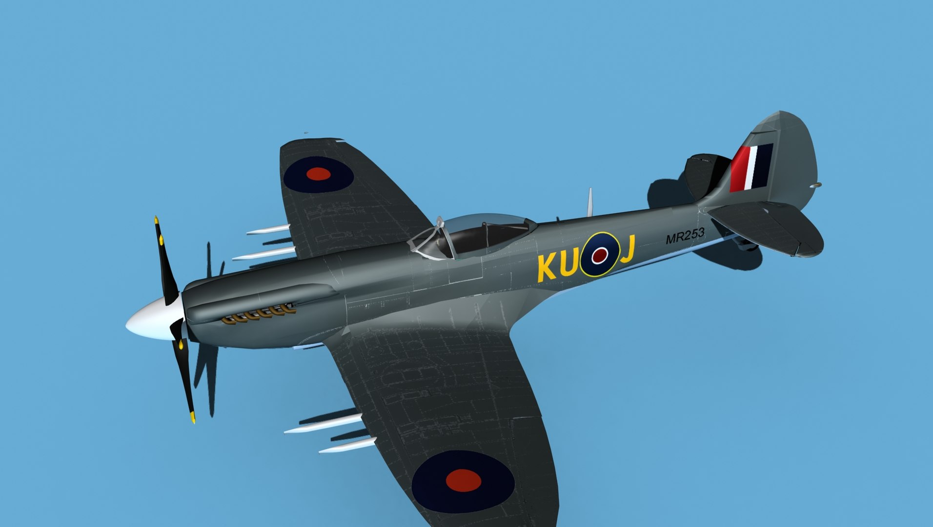 Supermarine Spitfire Mk XXIII V01 3D Model - TurboSquid 1926320