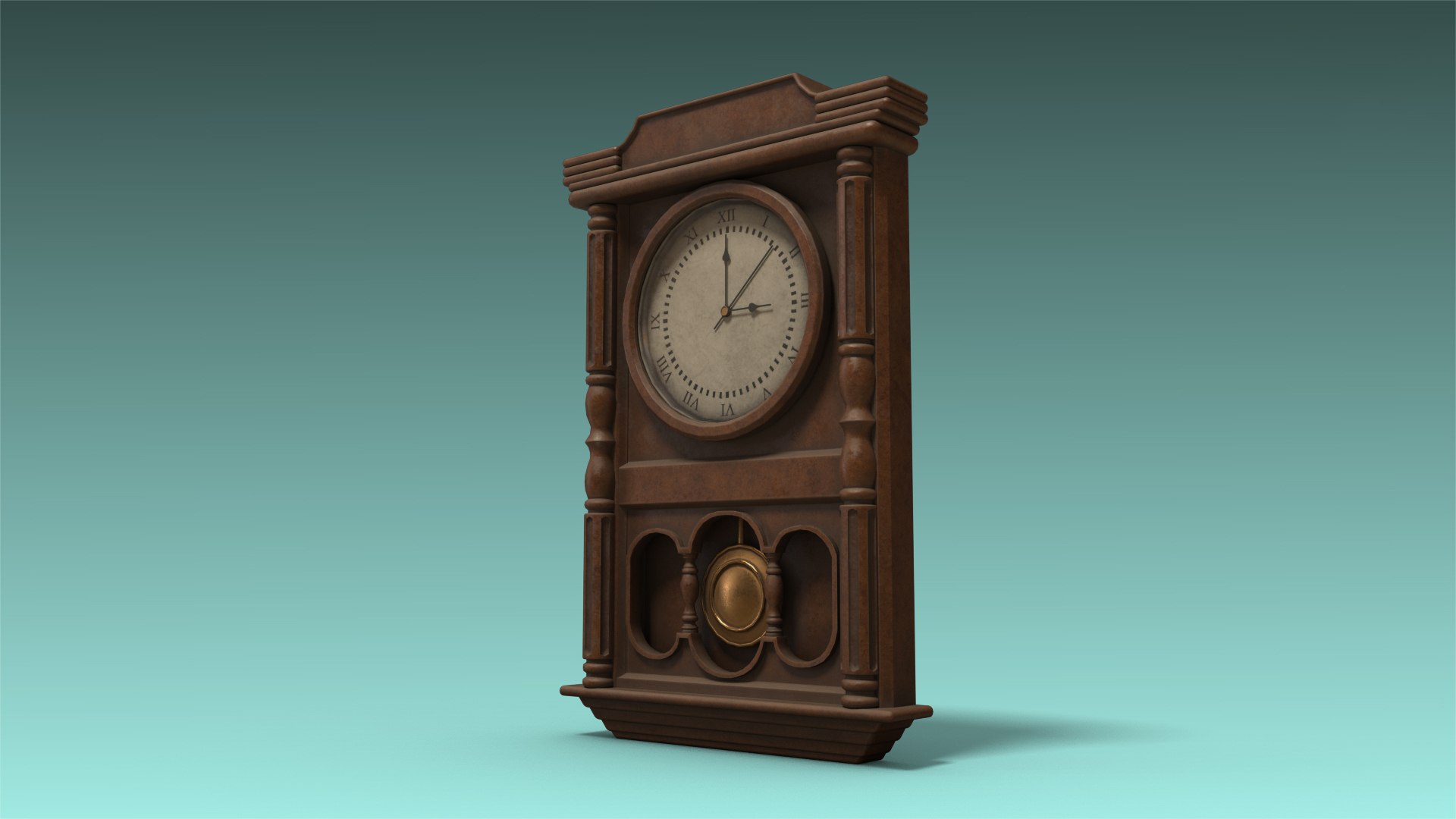 Low-poly clock model - TurboSquid 1632725