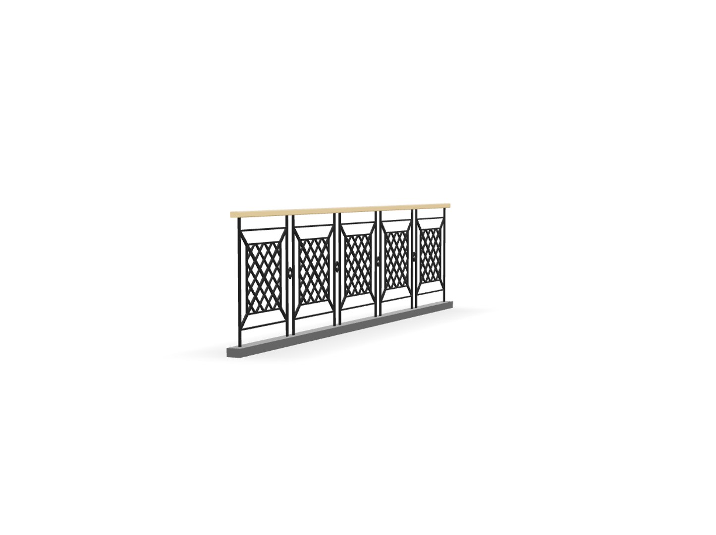 3D Iron Railing 3D Models 10 Vintage Patterns SKP FBX OBJ STL Model ...