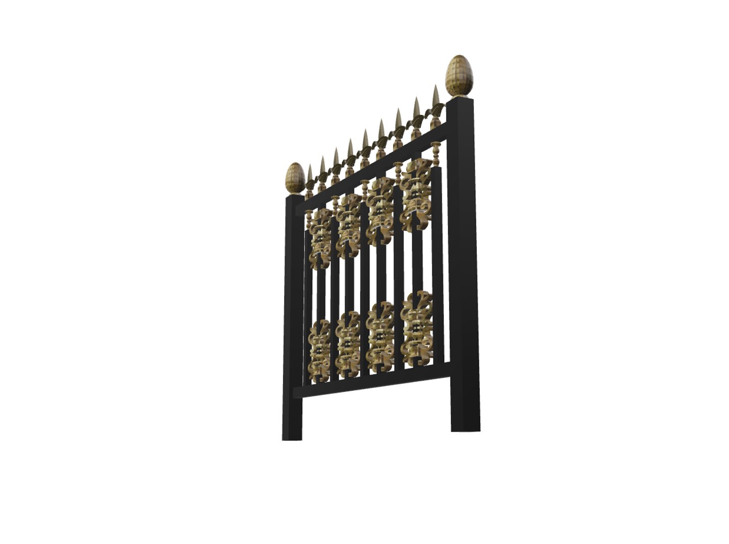 3D Iron Railing 3D Models 10 Vintage Patterns SKP FBX OBJ STL Model ...