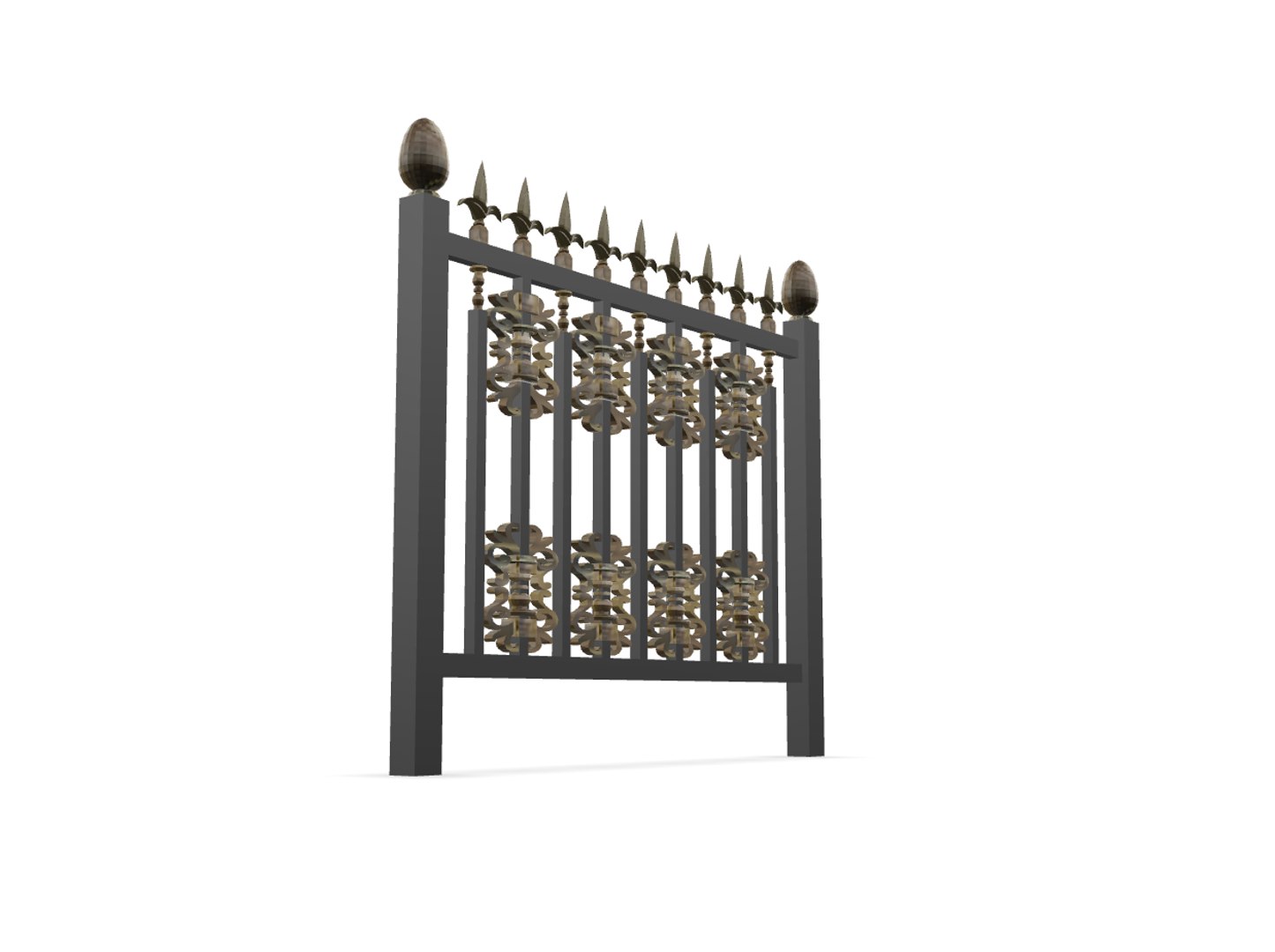 3D Iron Railing 3D Models 10 Vintage Patterns SKP FBX OBJ STL Model ...