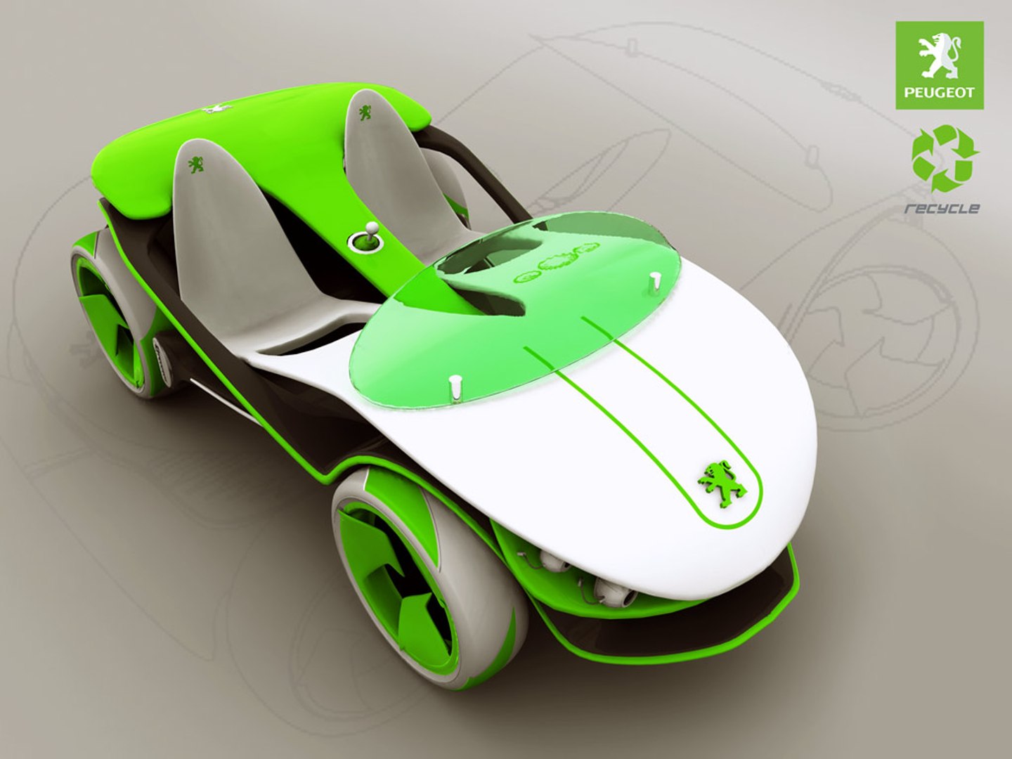 3d Max Peugeot Concept Car