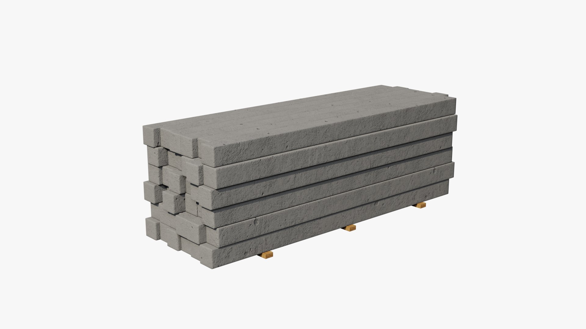 Concrete Columns On Wood Planks 3D Model - TurboSquid 2251536