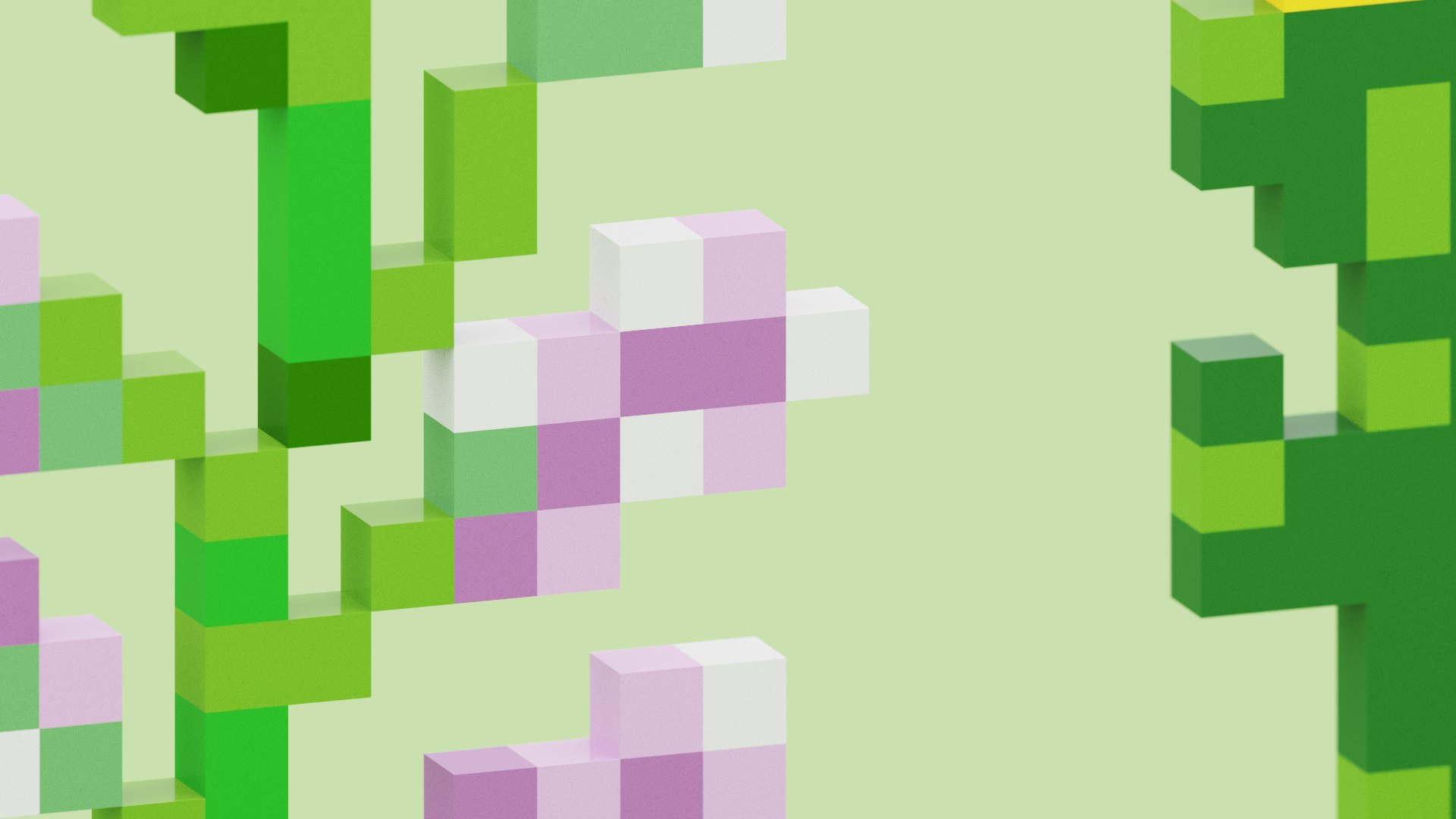 3D Minecraft Flowers 3D Model Model - TurboSquid 1952314