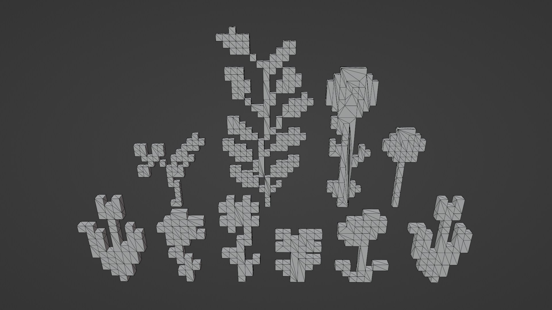 3D Minecraft Flowers 3D Model model - TurboSquid 1952314