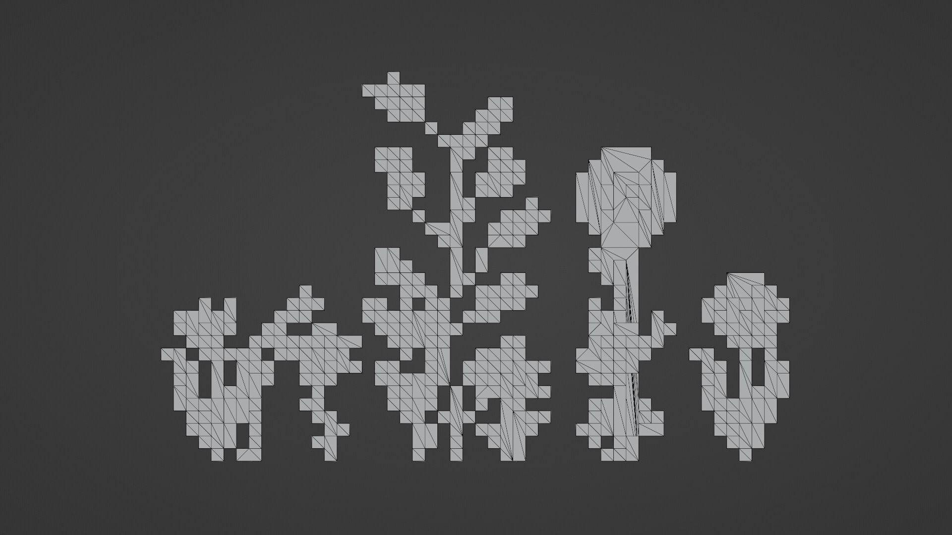 3D Minecraft Flowers 3D Model Model - TurboSquid 1952314