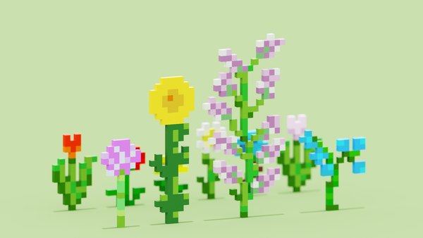 Minecraft Flowers 3D Model3D模型 - TurboSquid 1952314