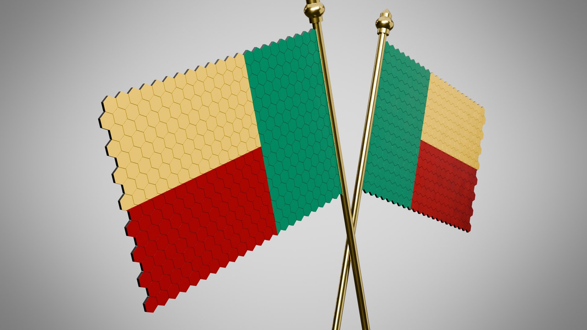 3D Table Flag Of Benin - TurboSquid 2557724