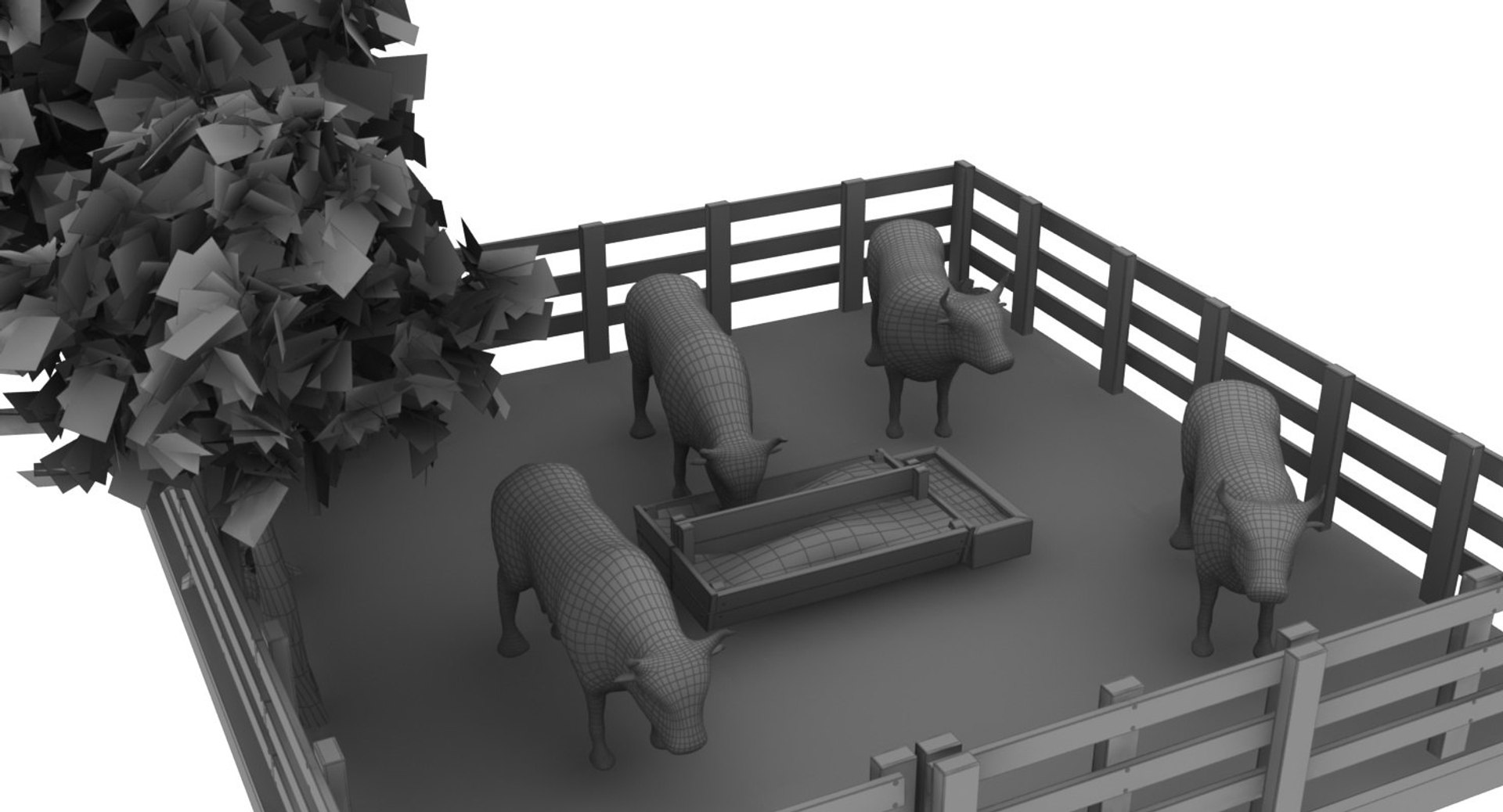 3D Model Cow Farm 1 - TurboSquid 1423472