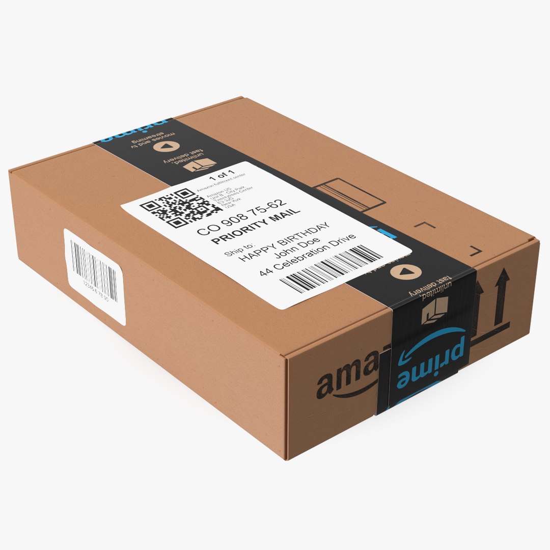 3D Amazon Parcels Box 26x18x7 - TurboSquid 1906008