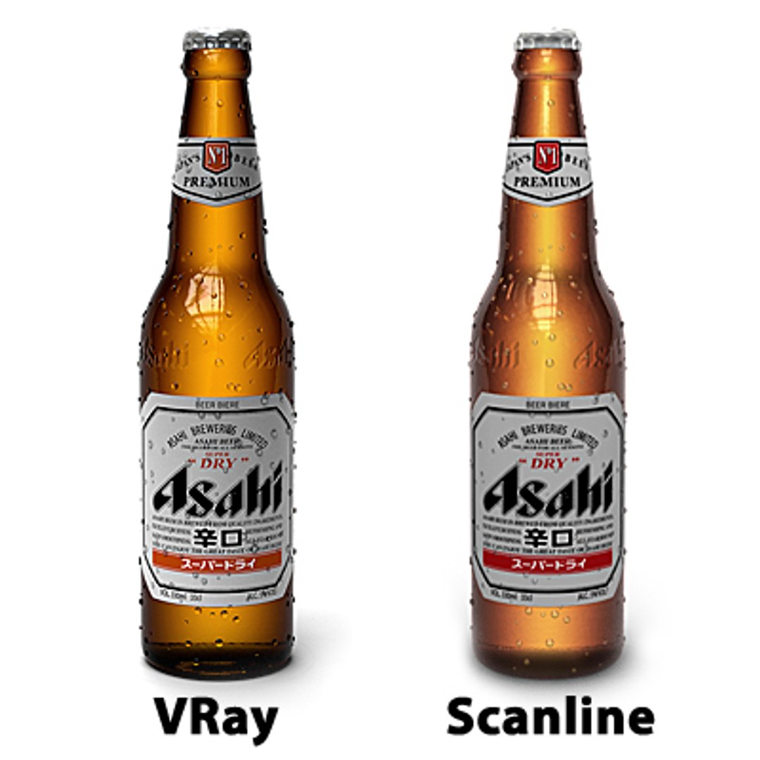3d Model Asahi Beer Bottle