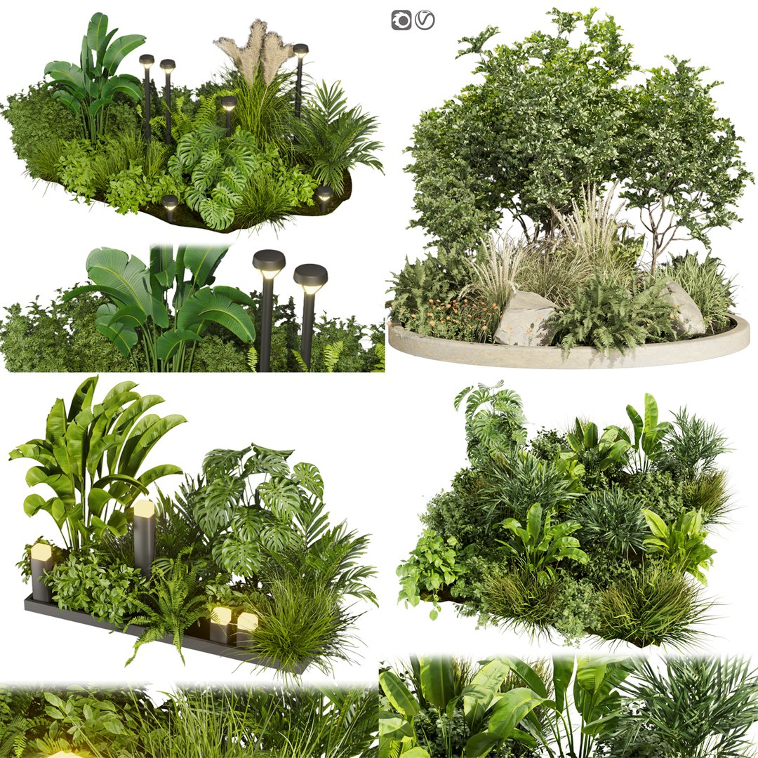 Collection plant vol 02 - leaf - outdoor - garden - blender - 3dmax ...